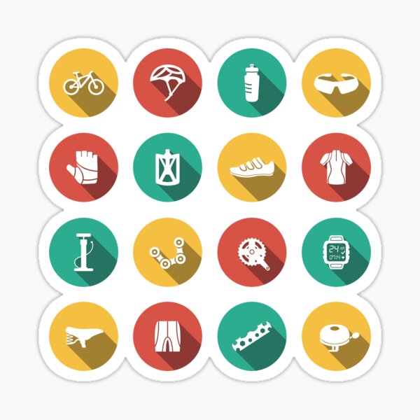 "Bike Sticker Pack" Sticker by meursaultdesign | Redbubble