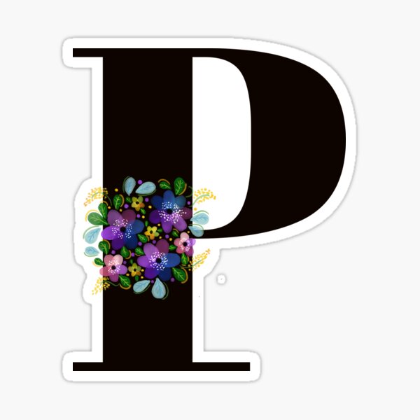 "letter p" Sticker for Sale by atevern | Redbubble