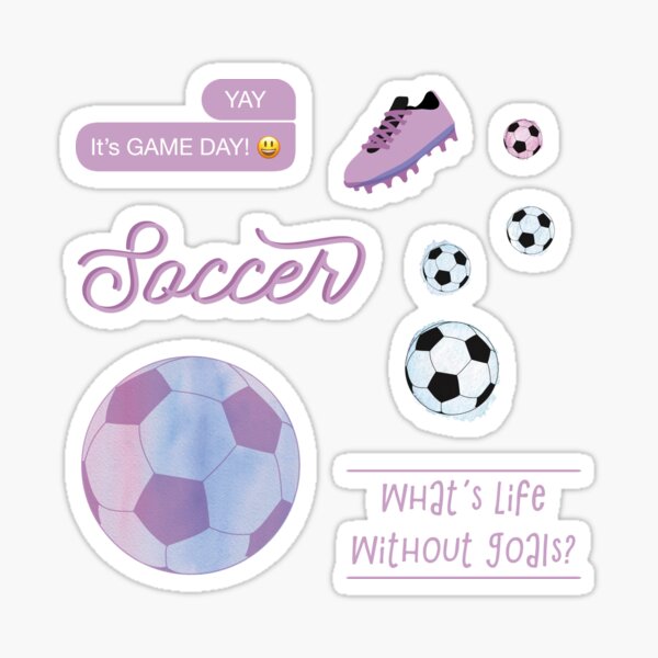 "Mauve Purple Watercolor Soccer Sticker Pack" Sticker for Sale by The ...