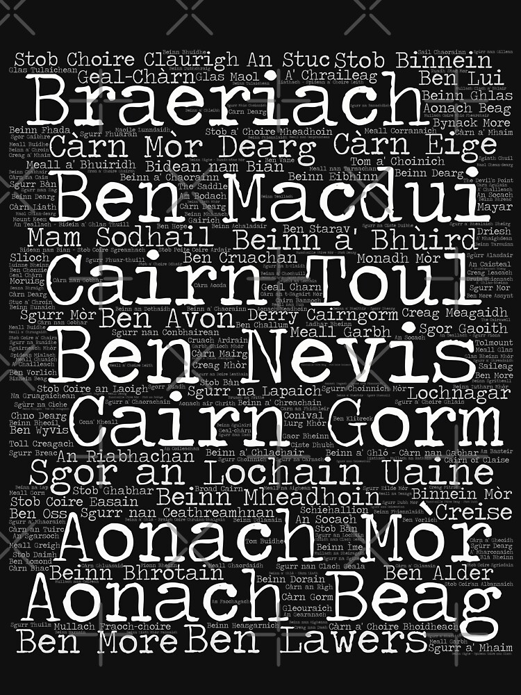 "Munro Bagging - 282 Scottish Munros" T-shirt by MadPanda | Redbubble