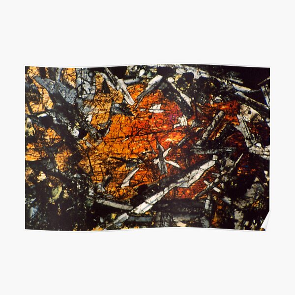 "Pyroxene Crystals Mineral Thin Section Photo" Poster for Sale by ...