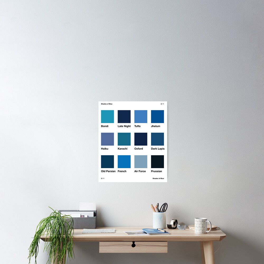 "Shades of blue" Poster for Sale by mildstorm | Redbubble