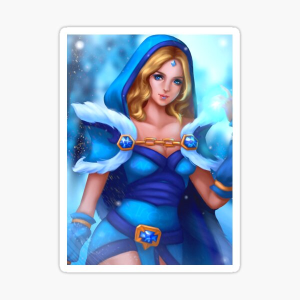 "Dota 2. Crystal Maiden - hero. (Fanart)." Sticker for Sale by hdpic ...