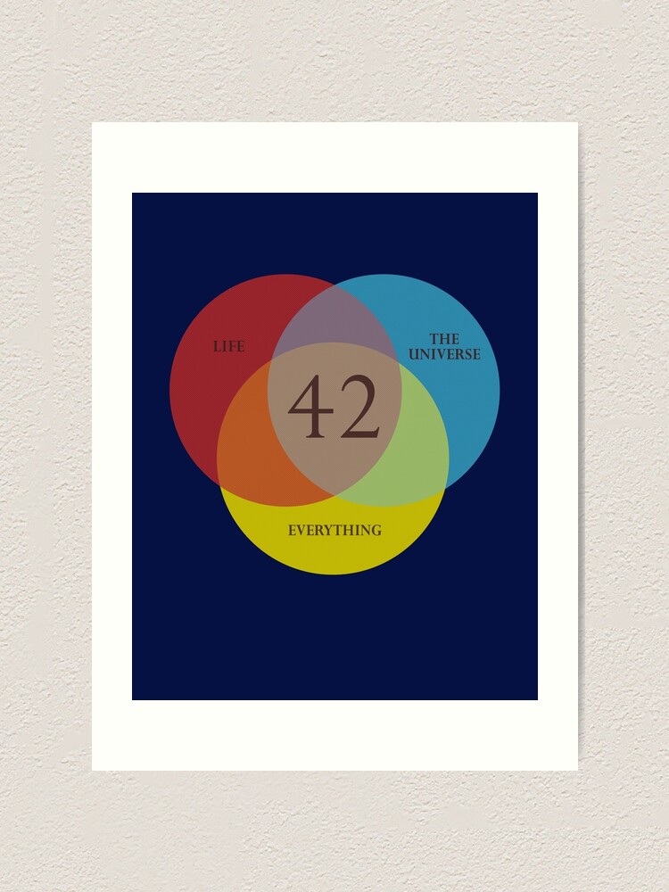 "HHGTTG: Venn Diagram: Life, the Universe & Everything" Art Print for ...