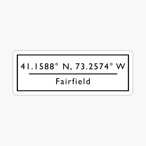 "Fairfield" Sticker by cocreations | Redbubble