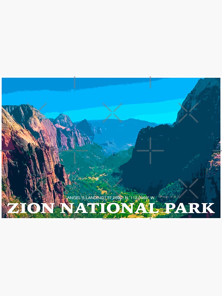 "Zion National Park - Angel's Landing Poster" Sticker for Sale by ...