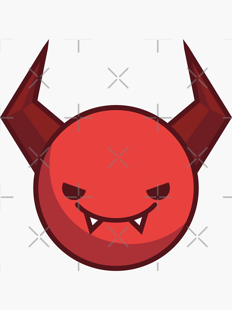 "Mischievous Little Horned Demon" Sticker for Sale by Zeeph | Redbubble
