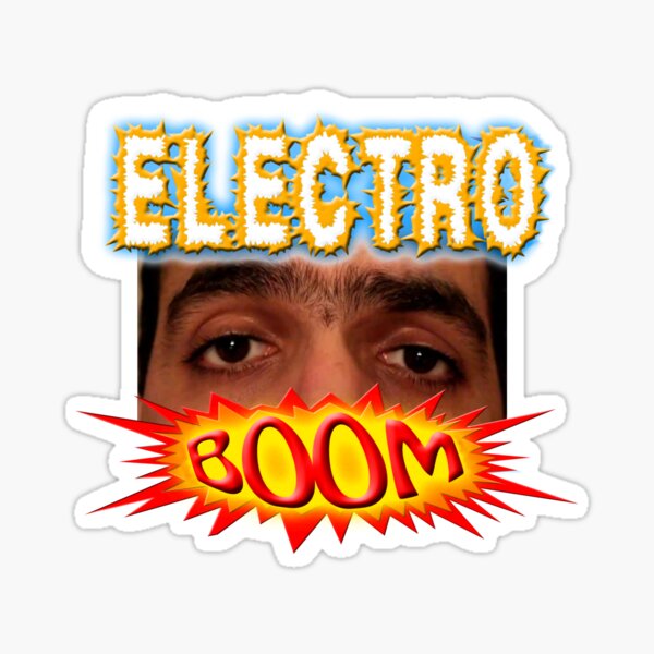 "Electroboom " Sticker by loganferret | Redbubble