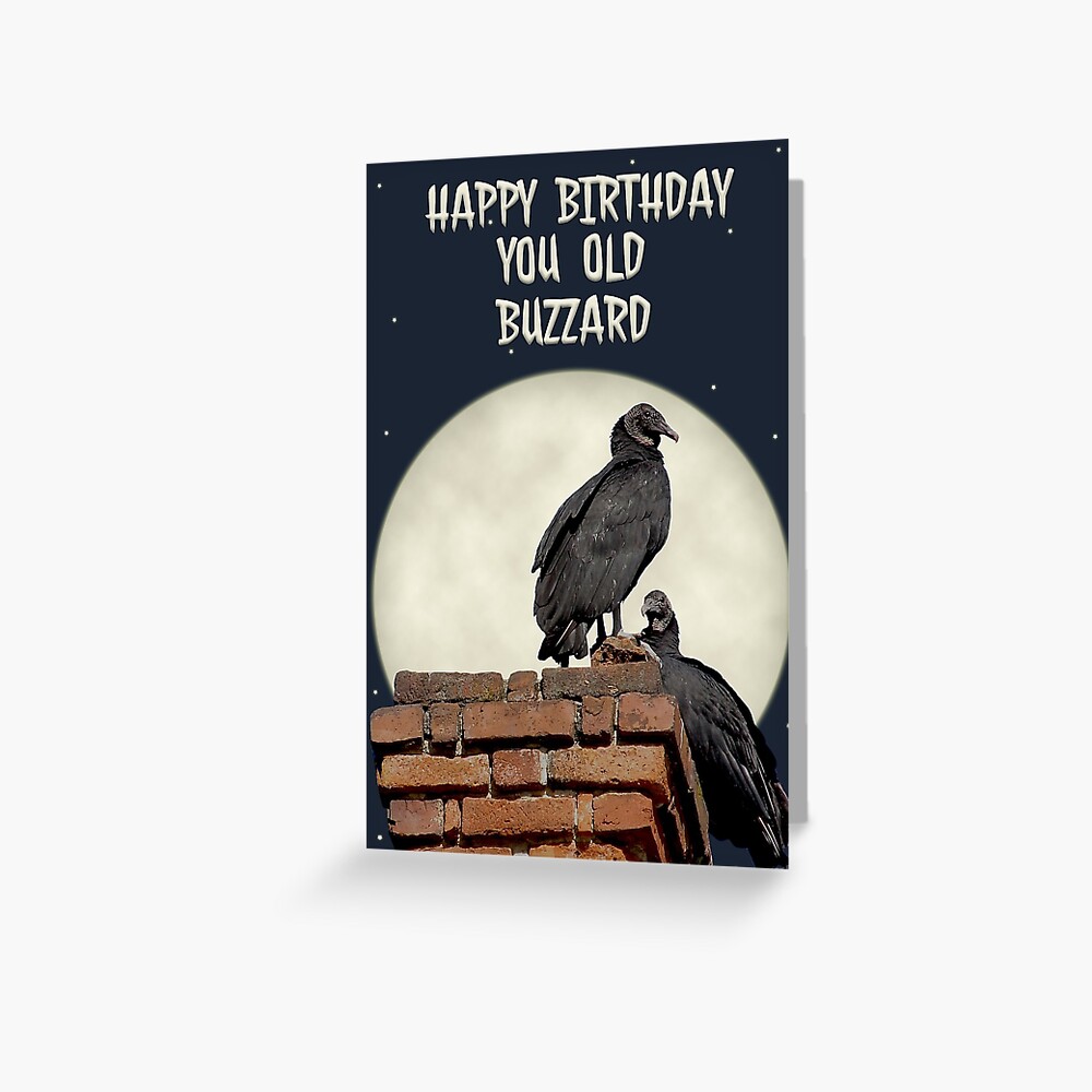 "Happy Birthday You Old Buzzard Greeting Card" Greeting Card for Sale ...