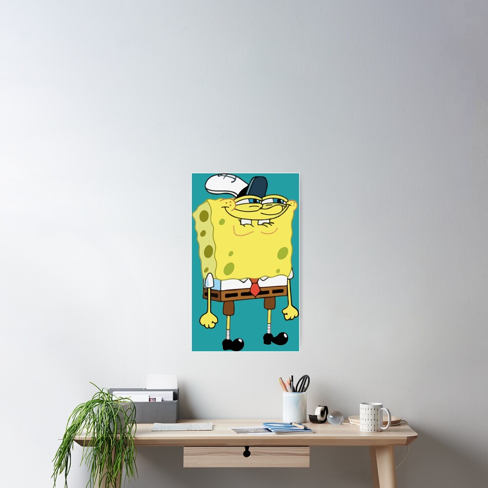 "Spongebob Smiling Meme" Poster by one-lonely-boy | Redbubble