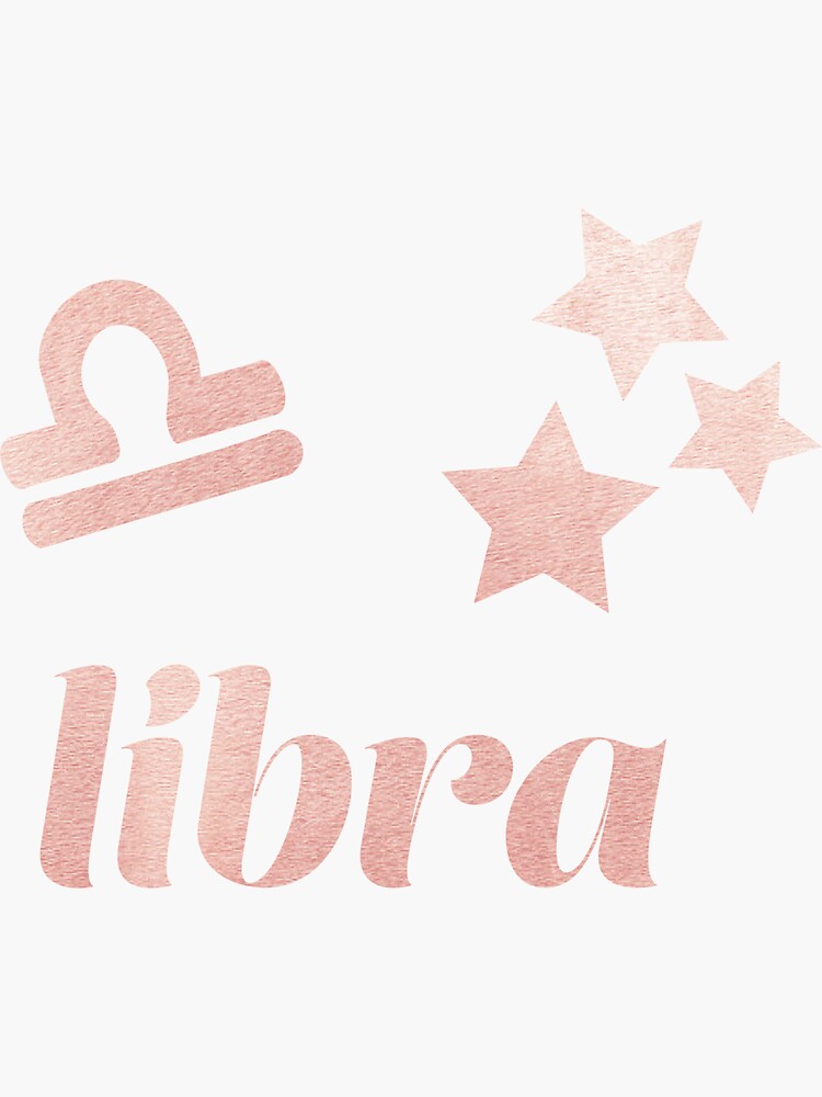"Libra Rose Gold" Sticker for Sale by AstroCreative | Redbubble