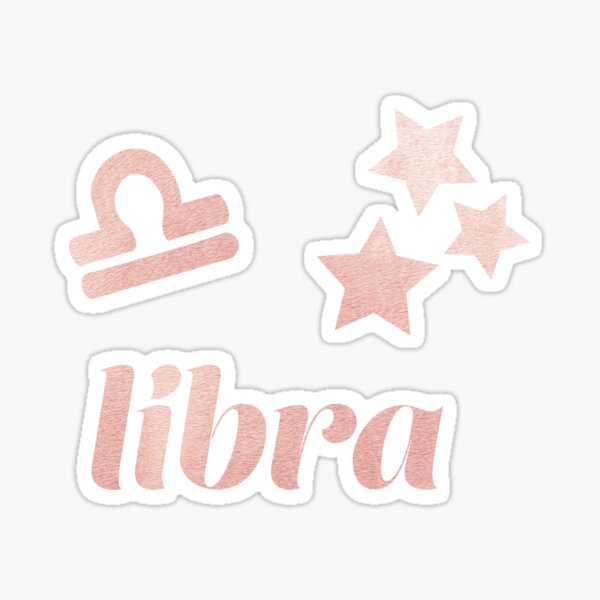 "Libra Rose Gold" Sticker for Sale by AstroCreative | Redbubble