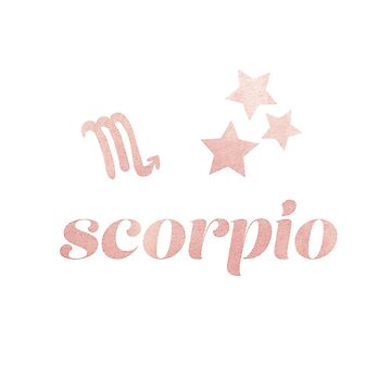 "Scorpio Rose Gold" Sticker for Sale by AstroCreative | Redbubble