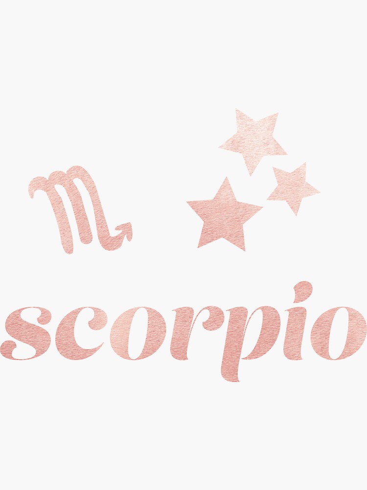 "Scorpio Rose Gold" Sticker for Sale by AstroCreative | Redbubble