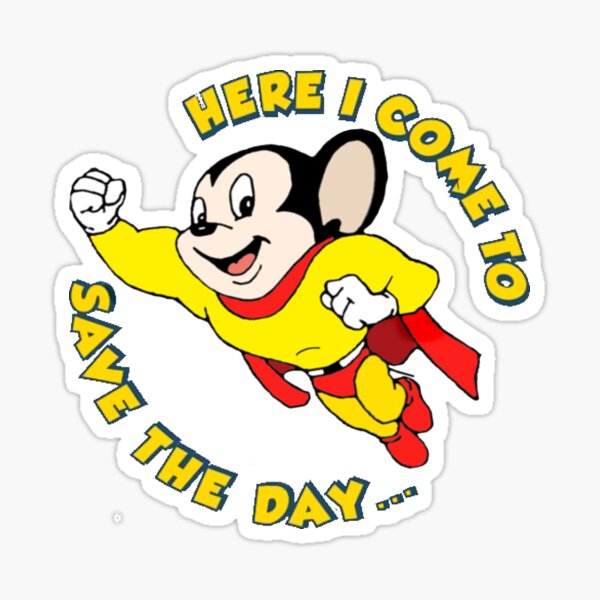 "Mighty Mouse" Sticker by SwampfoxDesign | Redbubble