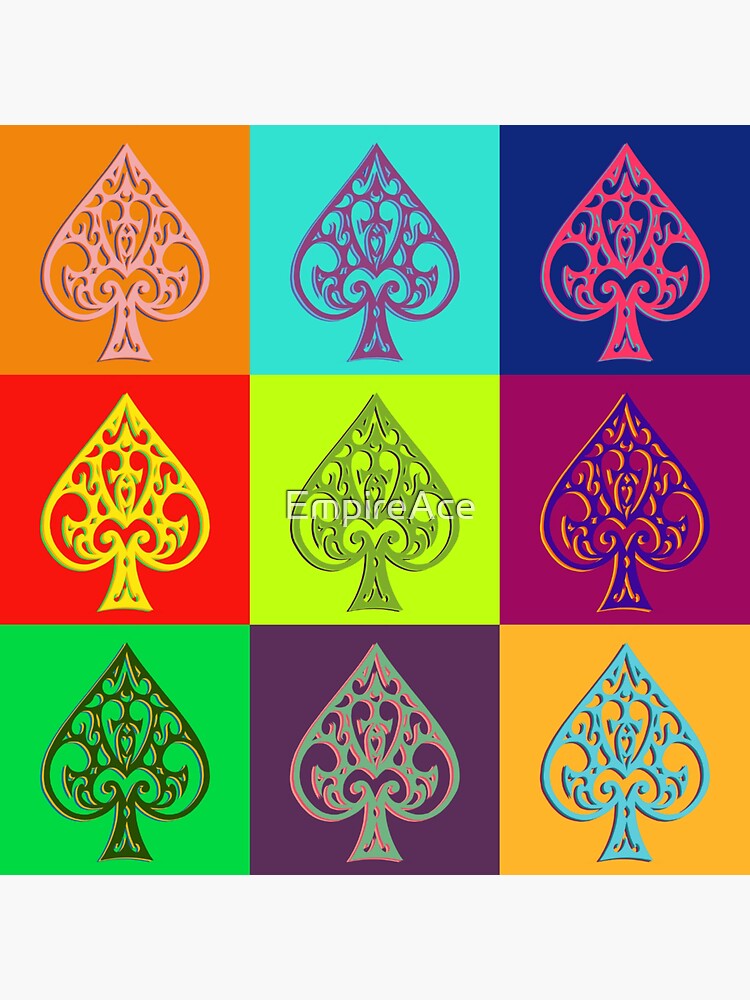 "Ace of Spades Pop Art (3x3)" Sticker for Sale by EmpireAce | Redbubble