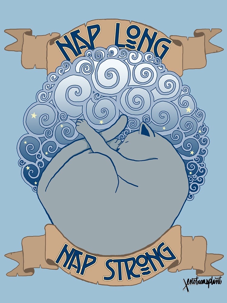 "Nap Long, Nap Strong Cat" T-shirt by xenotransplant | Redbubble