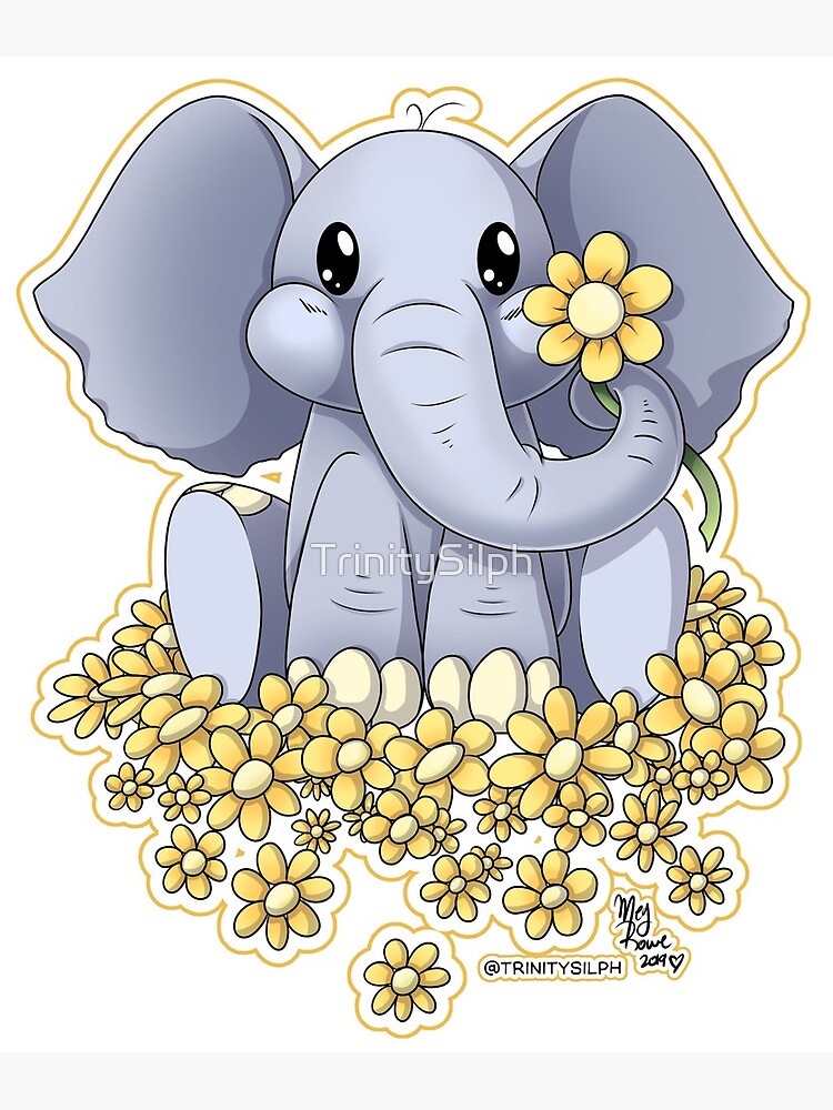 "Daisy the Elephant" Art Print for Sale by TrinitySilph | Redbubble