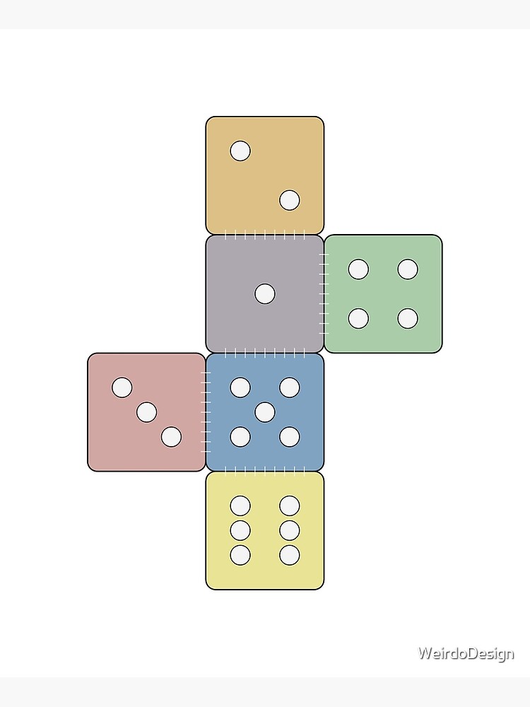 "Weirdo Dice Unfolded" Canvas Print for Sale by WeirdoDesign | Redbubble