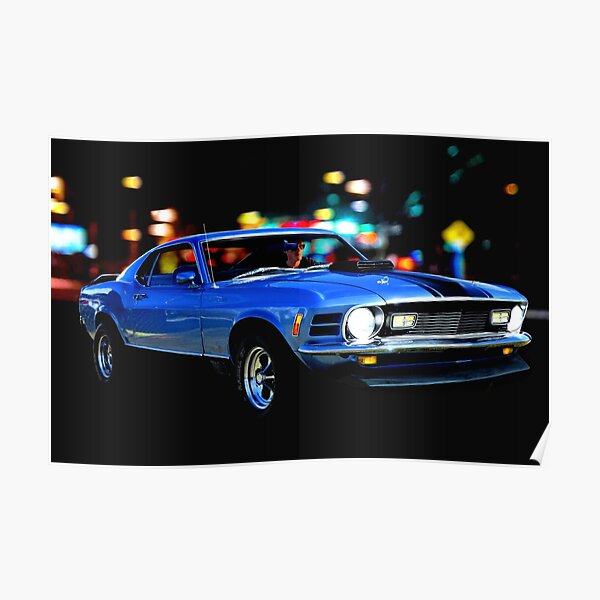 "1970 Mach 1 Mustang" Poster for Sale by Thomas Burtney | Redbubble