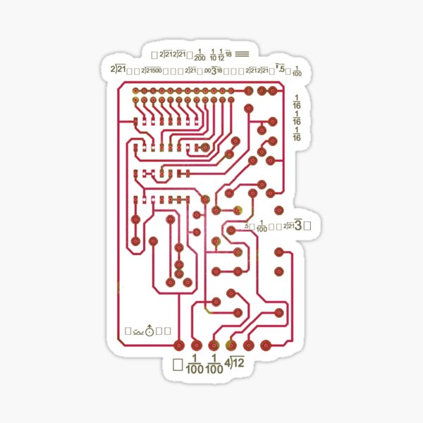 "Funky circuit board" Sticker for Sale by Lamirabelle | Redbubble