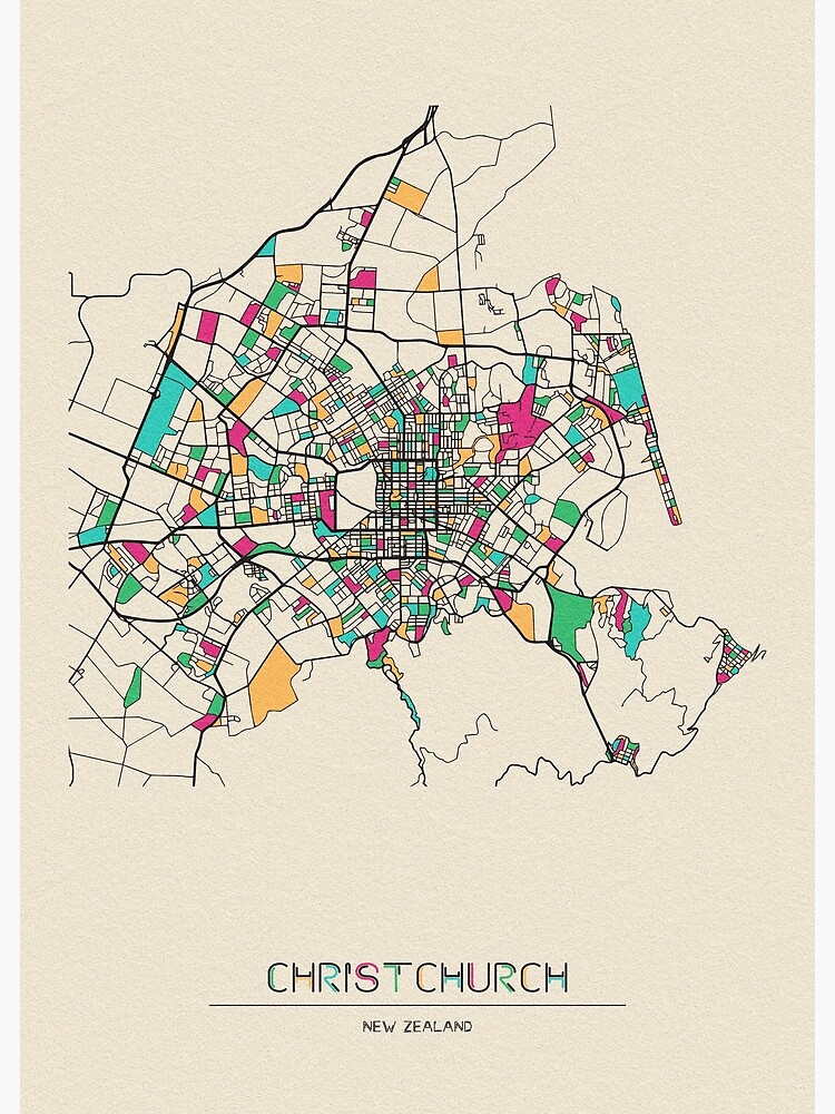 Christchurch City Street Map