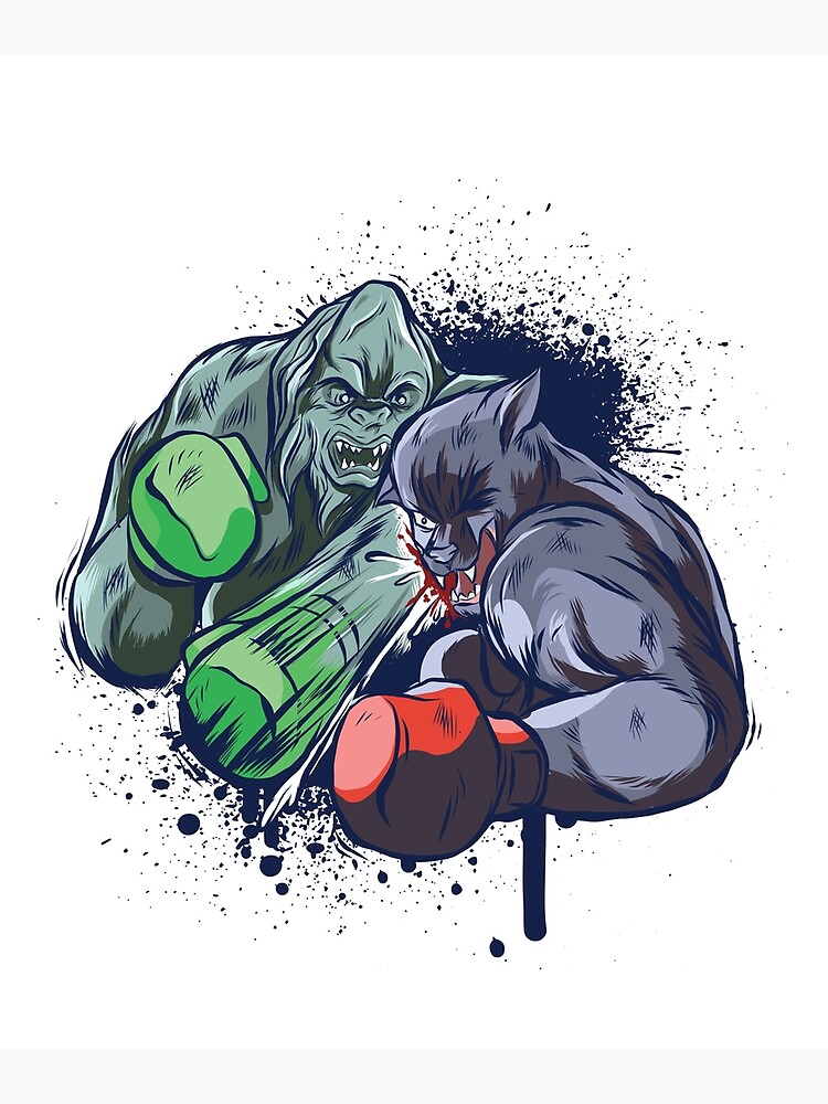 "BOXING CREATURES WEREWOLF MONSTER HALLOWEEN DESIGN" Poster by Timcito ...