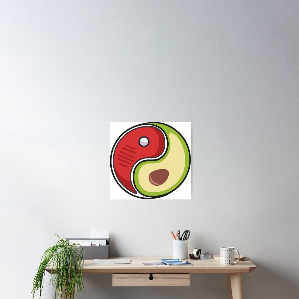 Meat Eater Vs Vegan Poster By Emphatic Redbubble