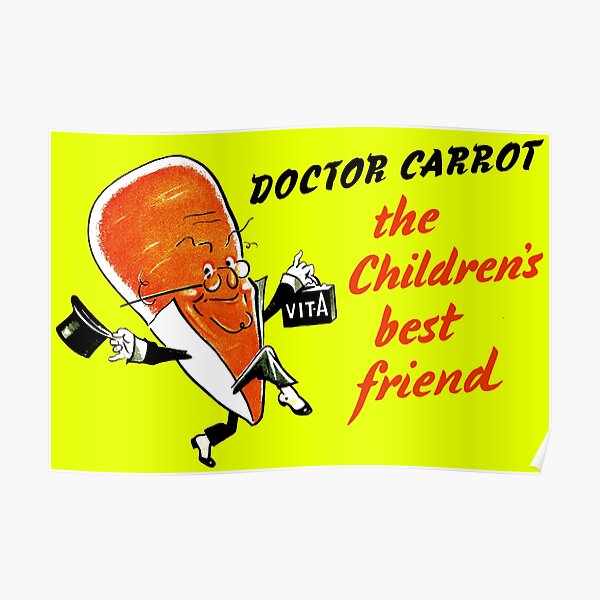 "DOCTOR CARROT" Poster for Sale by ThrowbackMotors | Redbubble