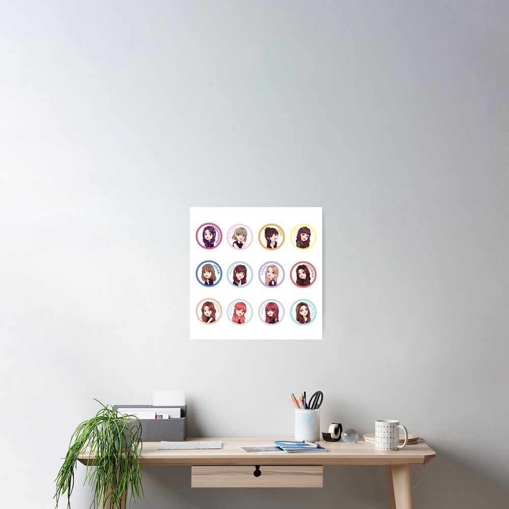 "IZOne Buenos Aires Chibi Circle Cut" Poster by kaichi1342 | Redbubble