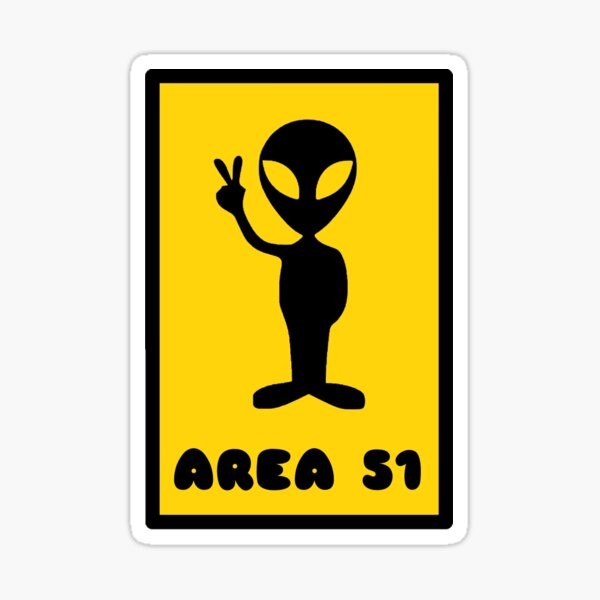 "Area 51" Sticker for Sale by aman2113 | Redbubble
