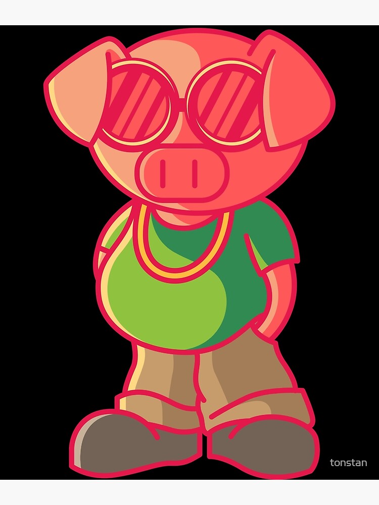 Poster « Hip Hop Pig, cadeau de gangster gangsta rap », par tonstan ...