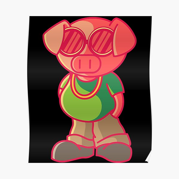 Poster « Hip Hop Pig, cadeau de gangster gangsta rap », par tonstan ...