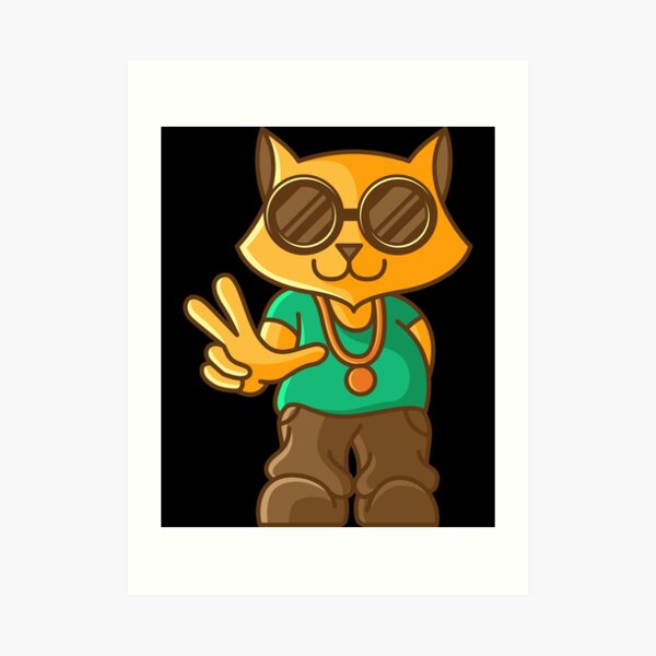 Gangsta Cat Wall Art | Redbubble
