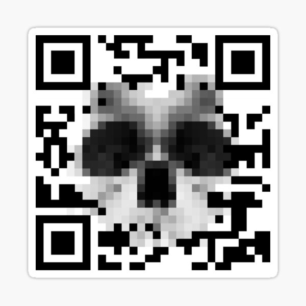 "skullQRcode" Sticker for Sale by talvutattoo | Redbubble