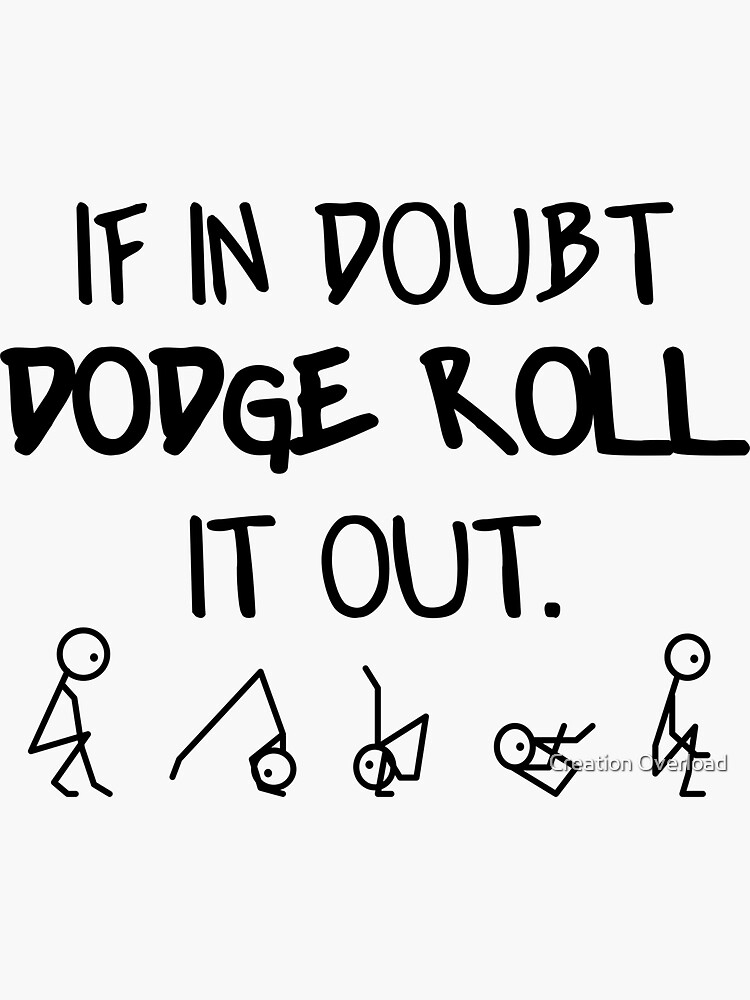 "Dodge Roll" Sticker for Sale by creationload | Redbubble
