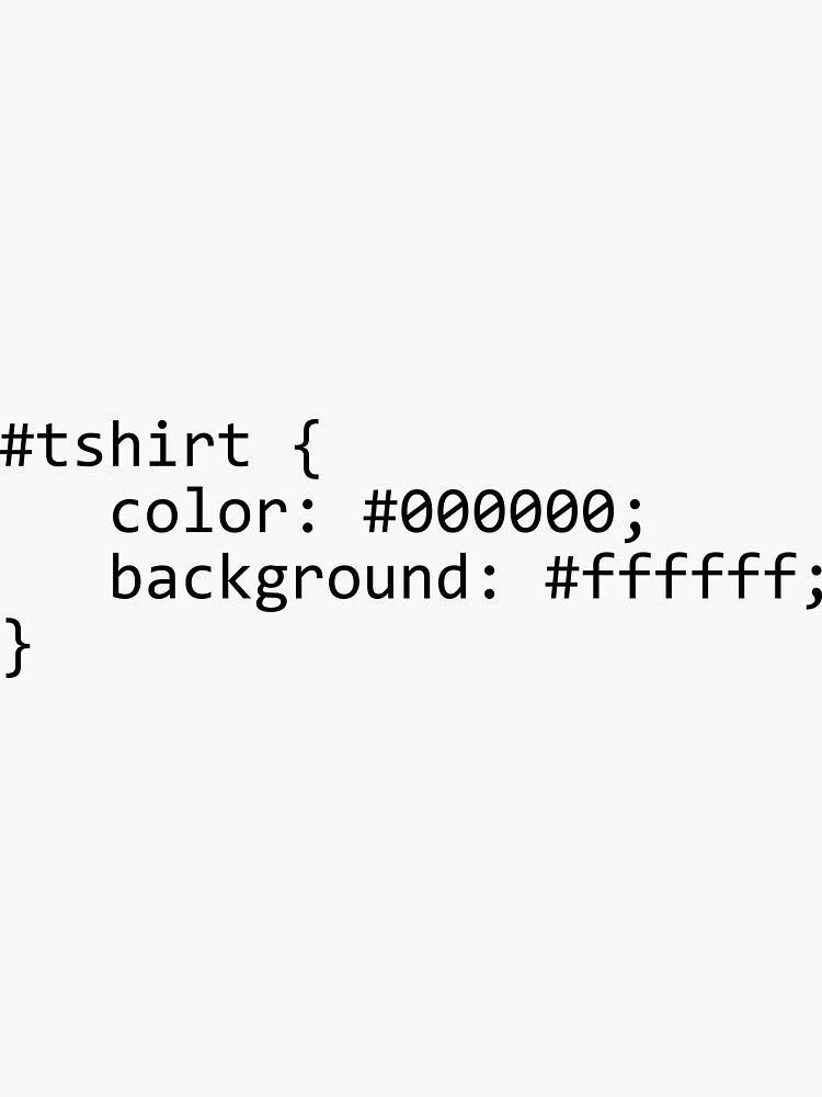 "CSS Programmer Tshirt" Sticker for Sale by Evelyusstuff | Redbubble