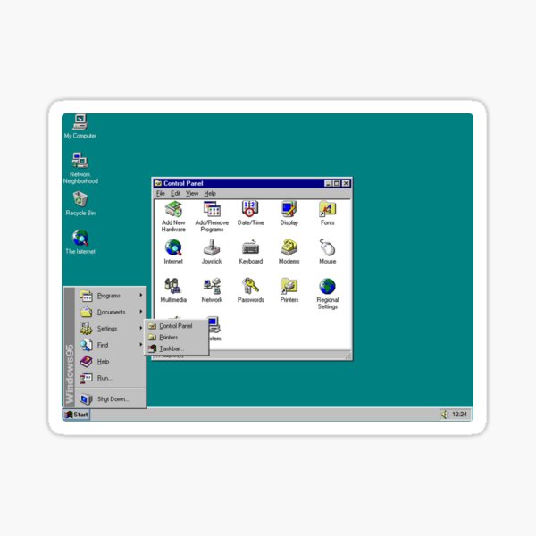 "Windows 95" Sticker by alexpng | Redbubble