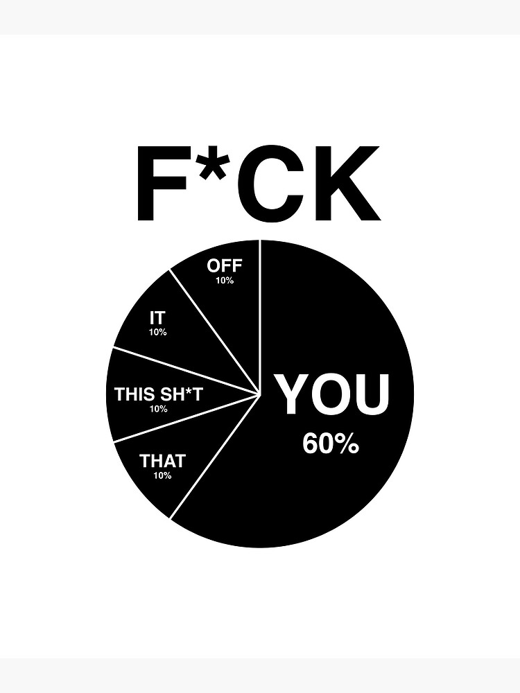 "FUCK PIE CHART" Poster by Evelyusstuff | Redbubble