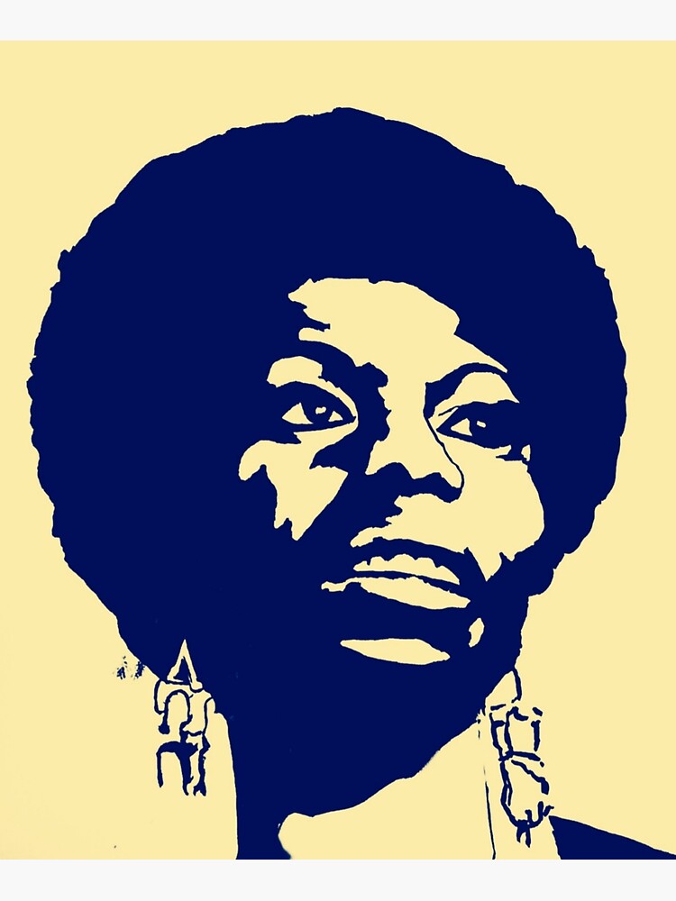 "Nina Simone Stencil" Sticker by -The-artist- | Redbubble