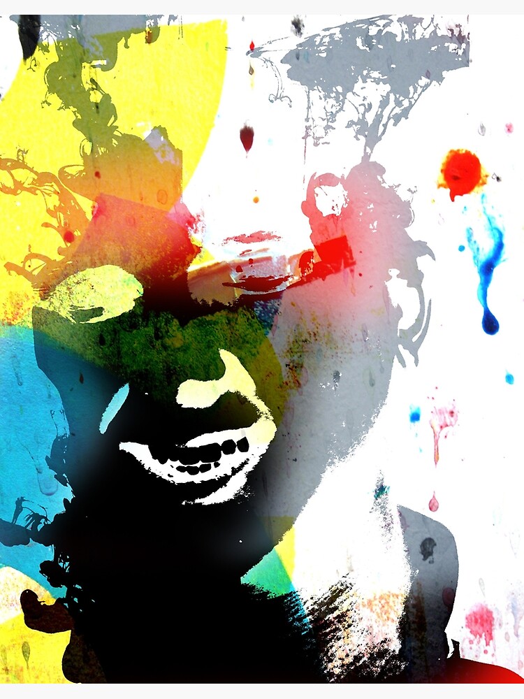 "Ink splatter face" Poster by CompletelyBear | Redbubble