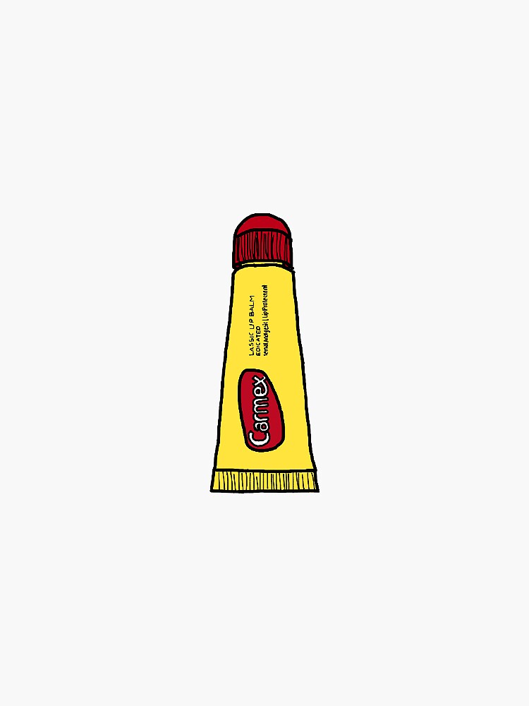 "Carmex lip balm" Sticker for Sale by 1wuillemejad | Redbubble