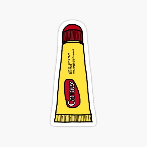 "Carmex lip balm" Sticker for Sale by 1wuillemejad | Redbubble