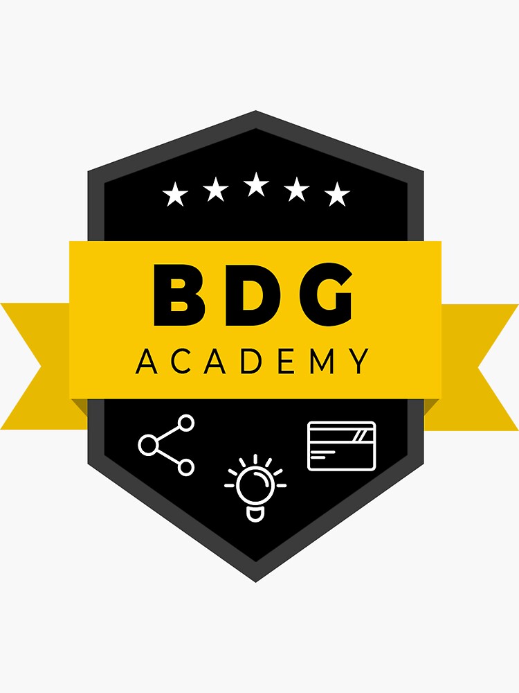 "BDG Black Icon" Sticker by MelissaShowen | Redbubble