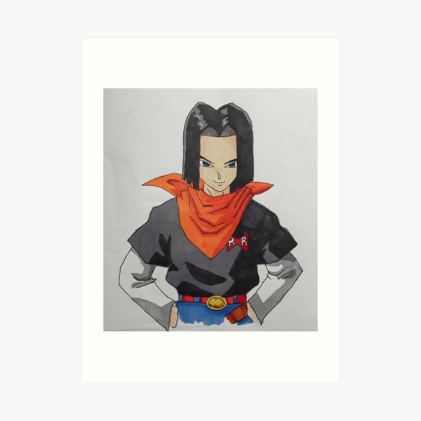 "Android 17 Red Ribbon Army" Art Print for Sale by Redcoathoney | Redbubble