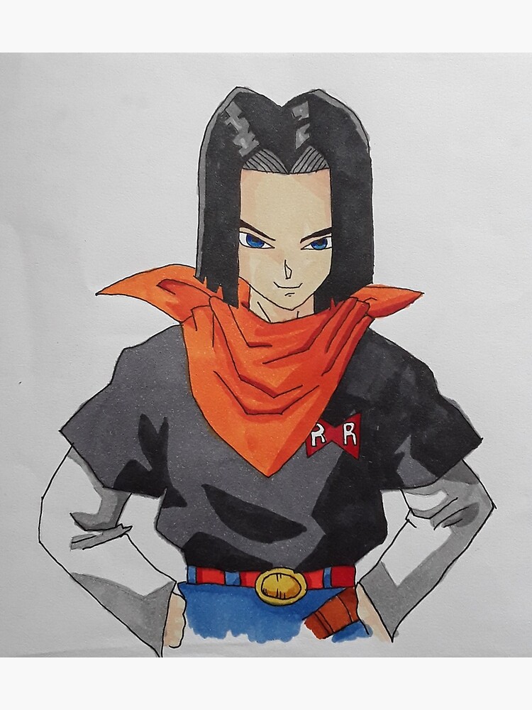 "Android 17 Red Ribbon Army" Art Print for Sale by Redcoathoney | Redbubble