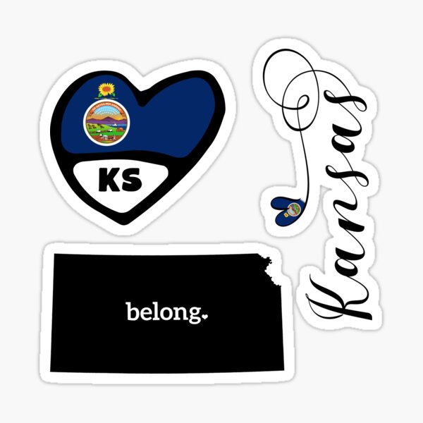 "Love Kansas Sticker Pack, Kansas Sticker Pack" Sticker for Sale by ...