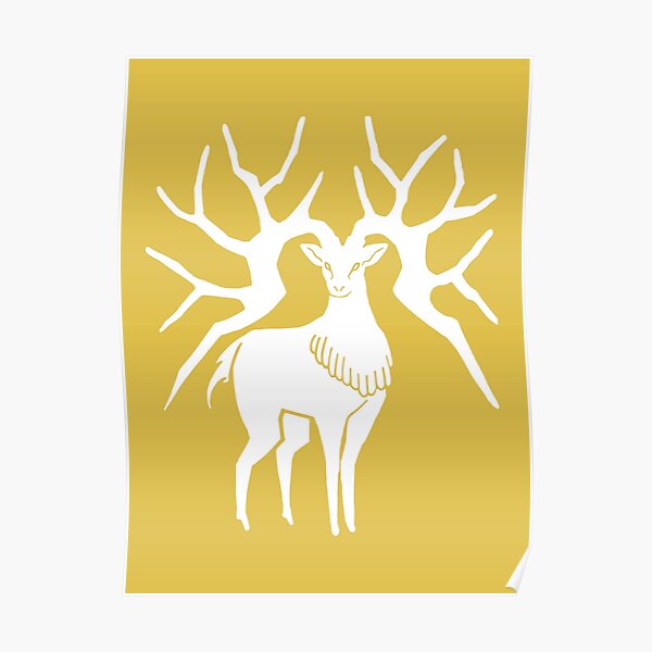 "Fire Emblem™: Three Houses - Golden Deer Emblem [White]" Poster for ...