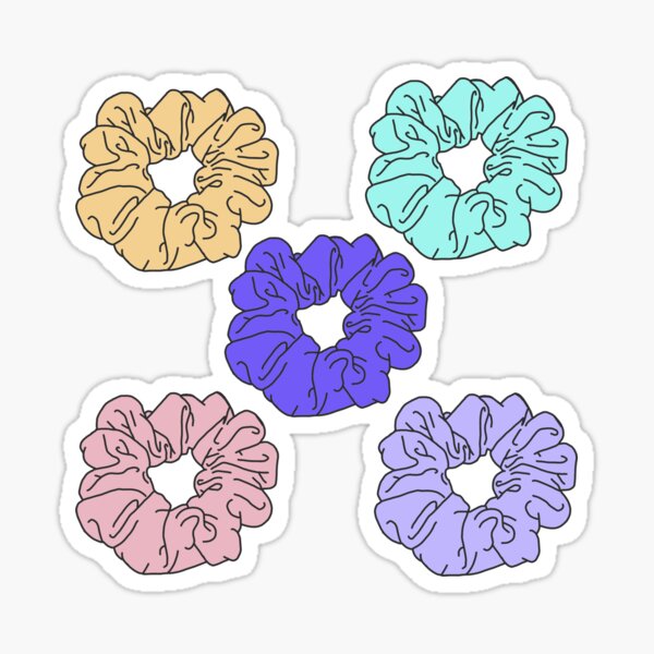 Craft Supplies & Tools Scrunchie and stickers pack BJ Prints Purple ...