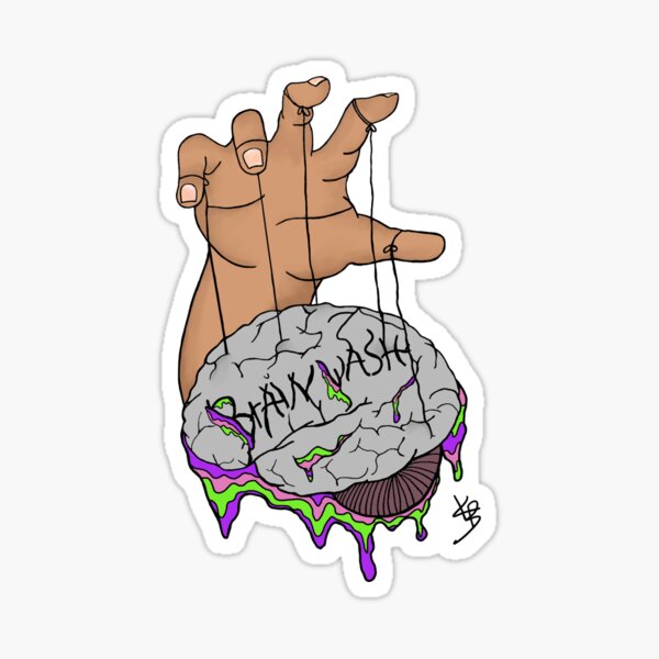 "Brainwashed" Sticker for Sale by KayyArkham | Redbubble